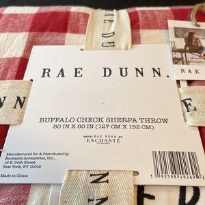 Rae Dunn | Bedding | Rae Dunn Redcream Merry Buffalo Check Sherpa Throw ...